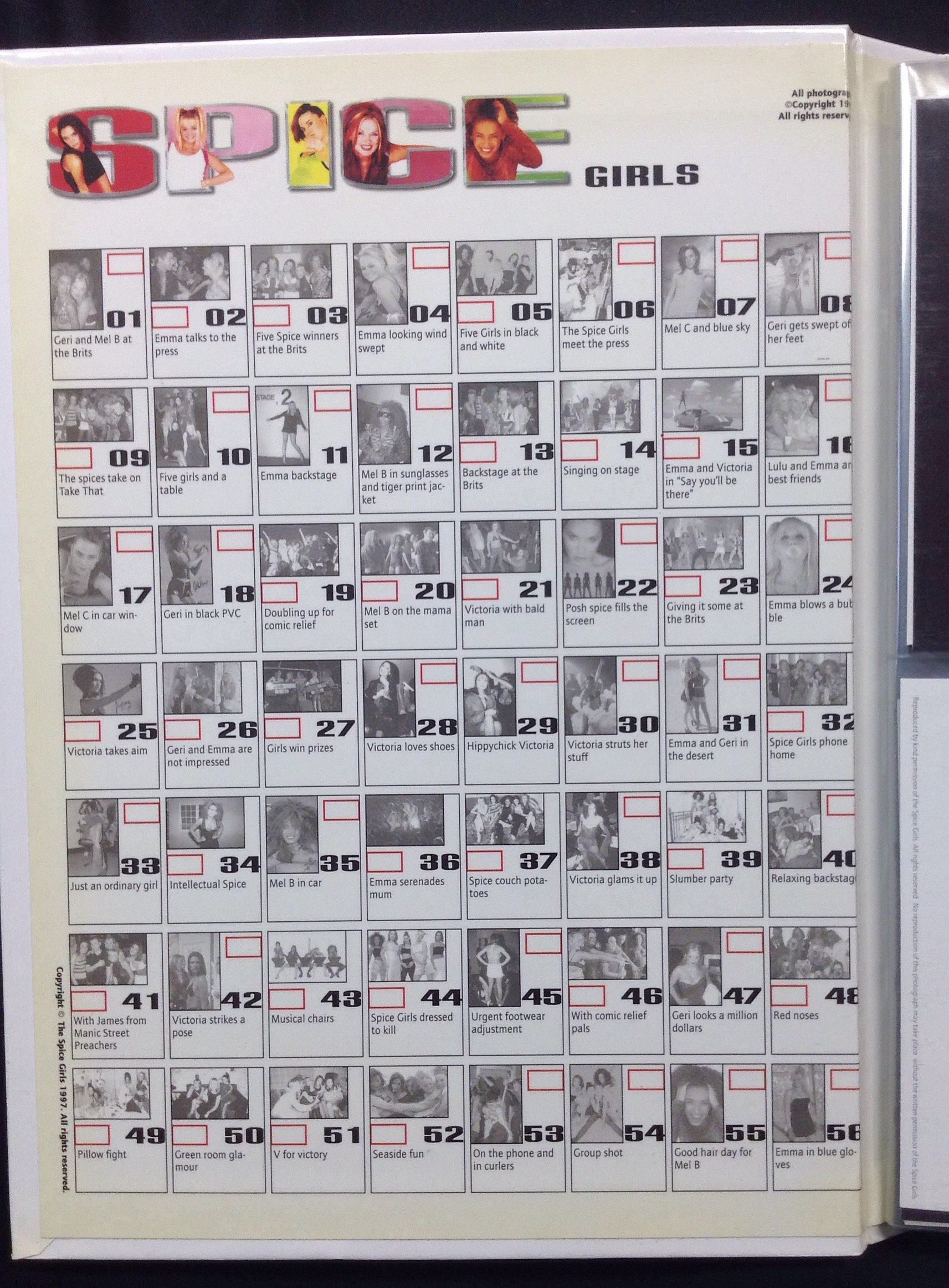 Official First Edition Spice Girls 1997 Snapshot Album With 88 Out of ...