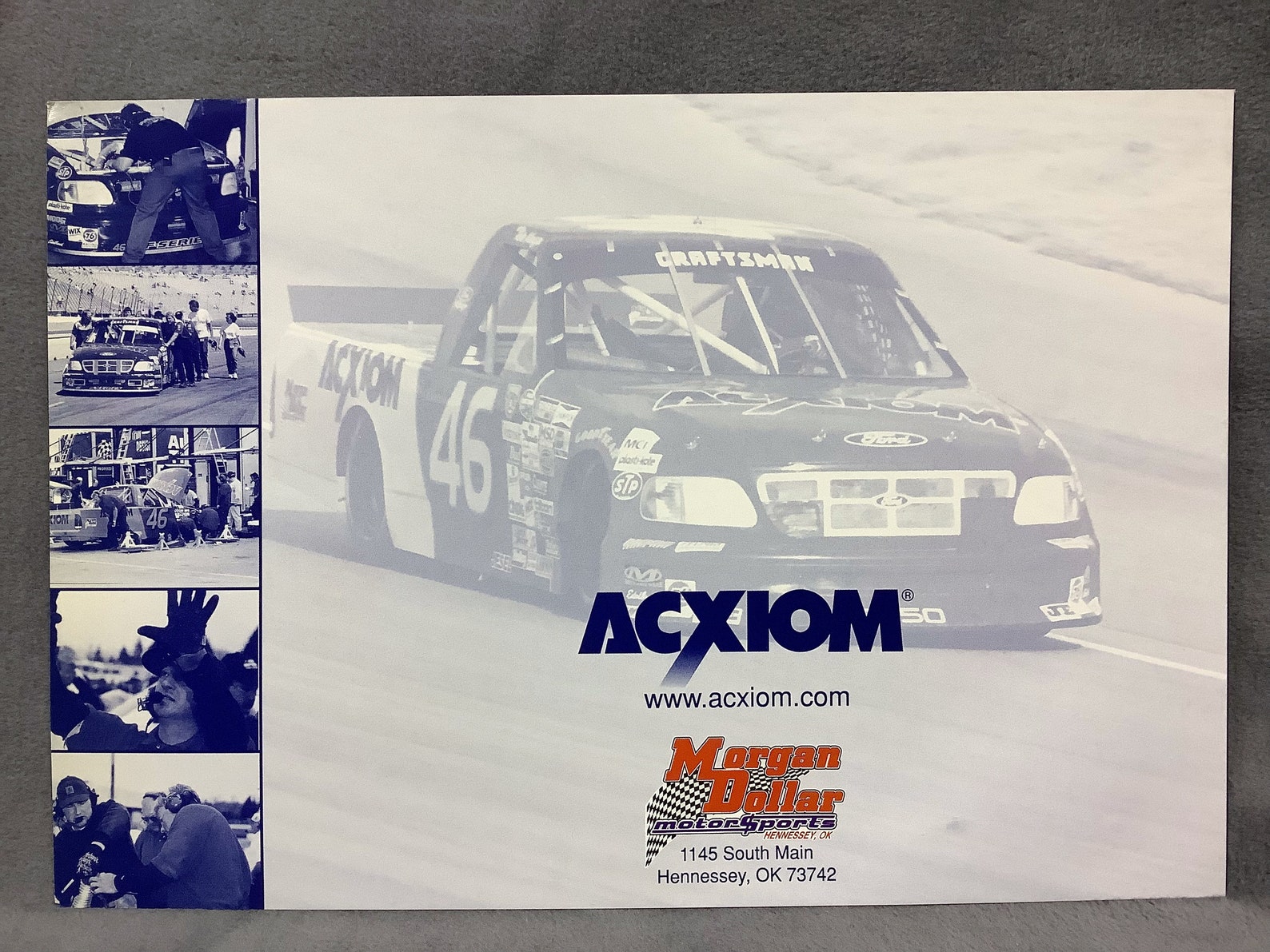 Rob Morgan Signed 1999 NASCAR Craftsman Truck Series 46 Acxiom Drivers ...