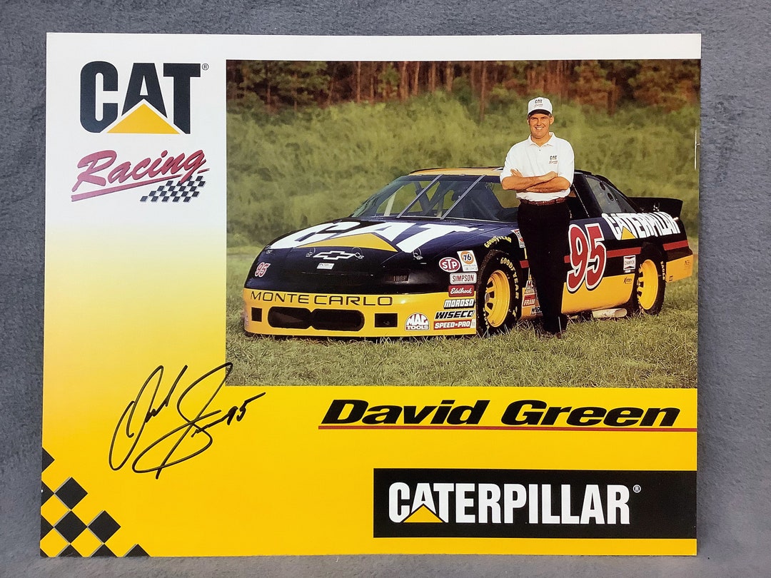 David Green Signed 1996 NASCAR Bush Grand National Series #95 CAT ...