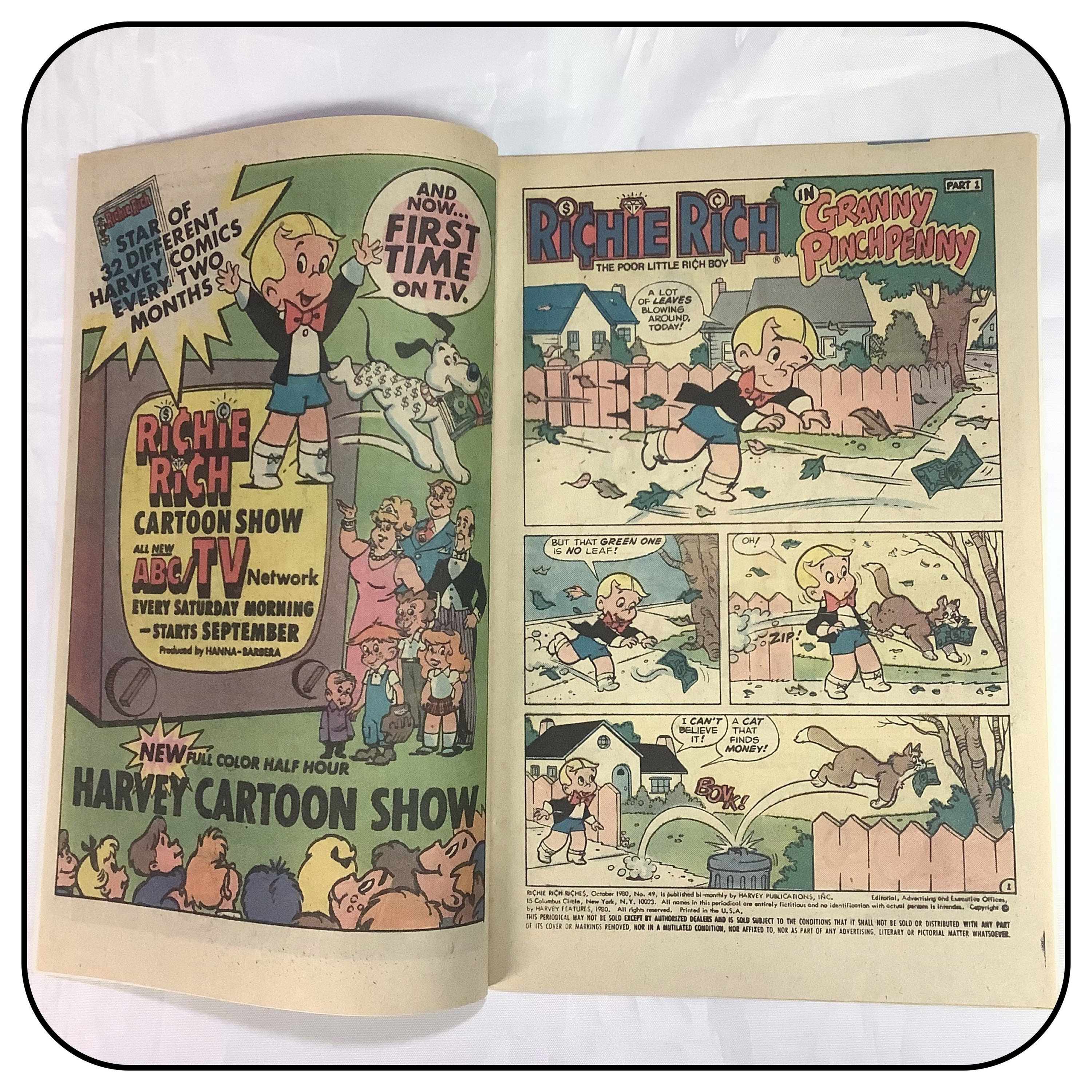 Richie Rich the Poor Little Rich Boy RICHES No.49 Oct. 1980, Harvey ...
