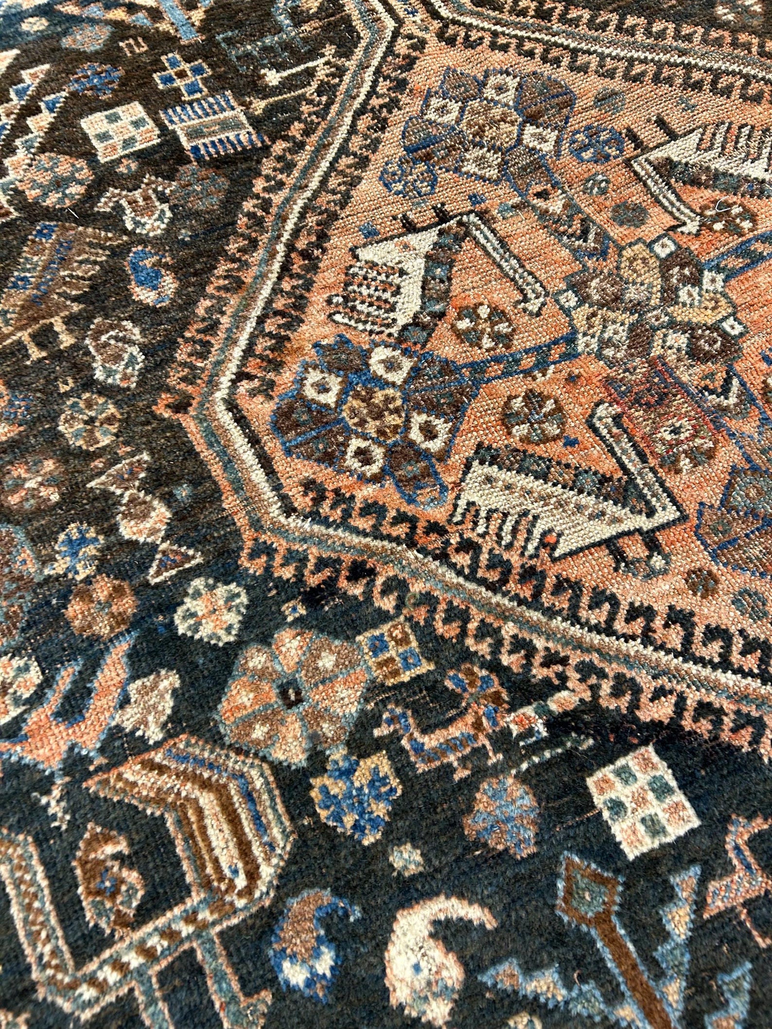 Antique Handmade Carpet. Turkish Tribal Rug. 10.8 X 7.4 Feet. - Etsy