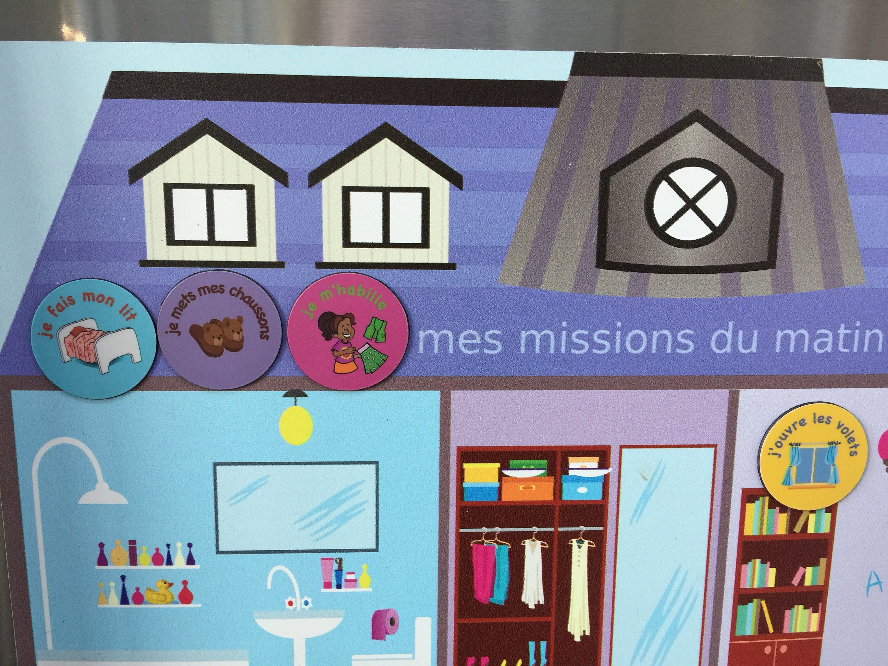 Tableau des Routines pour enfant d'inspiration Montessori en forme de ...