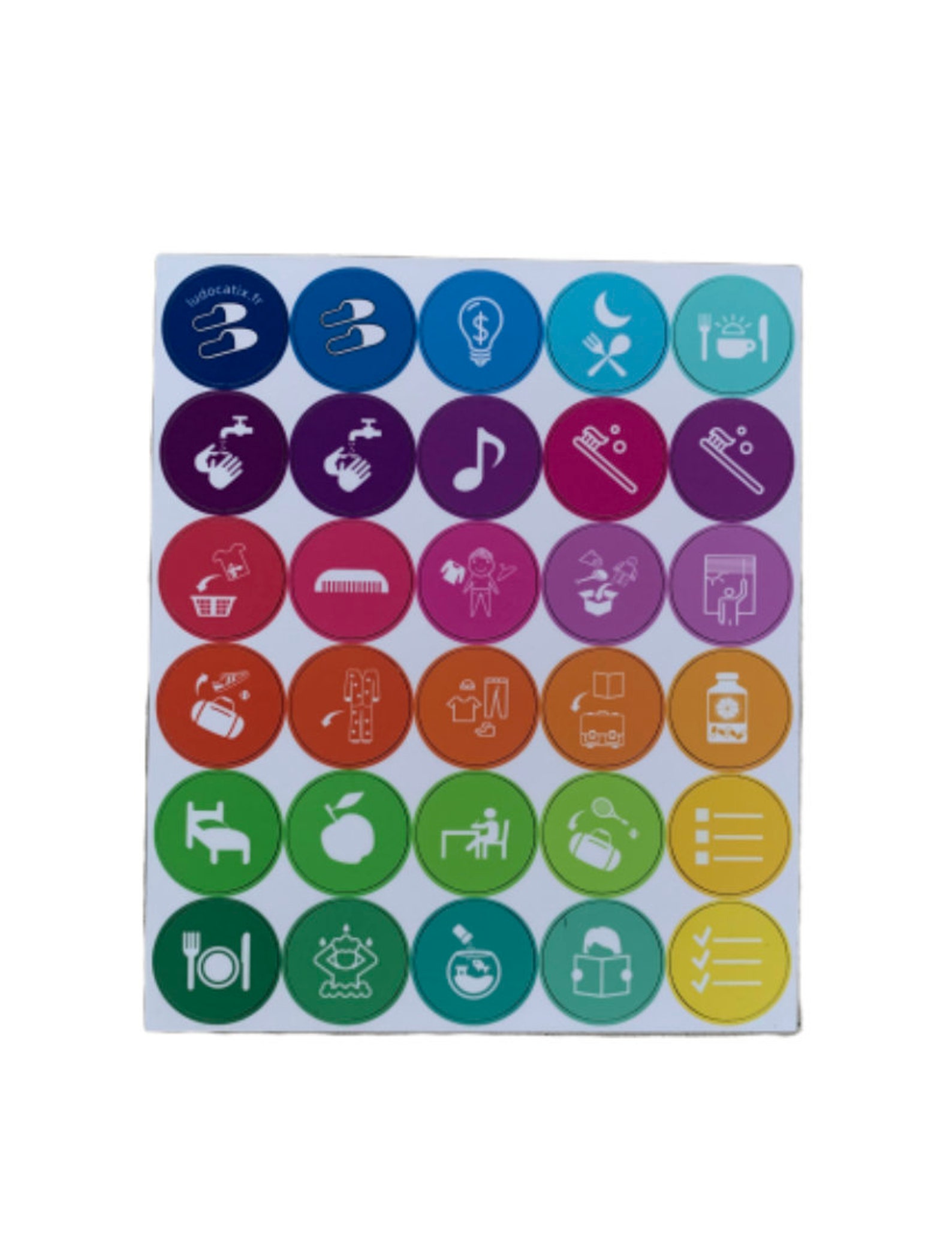 Tableau des routines enfants imprimable avec 30 pictogrammes Montessori ...