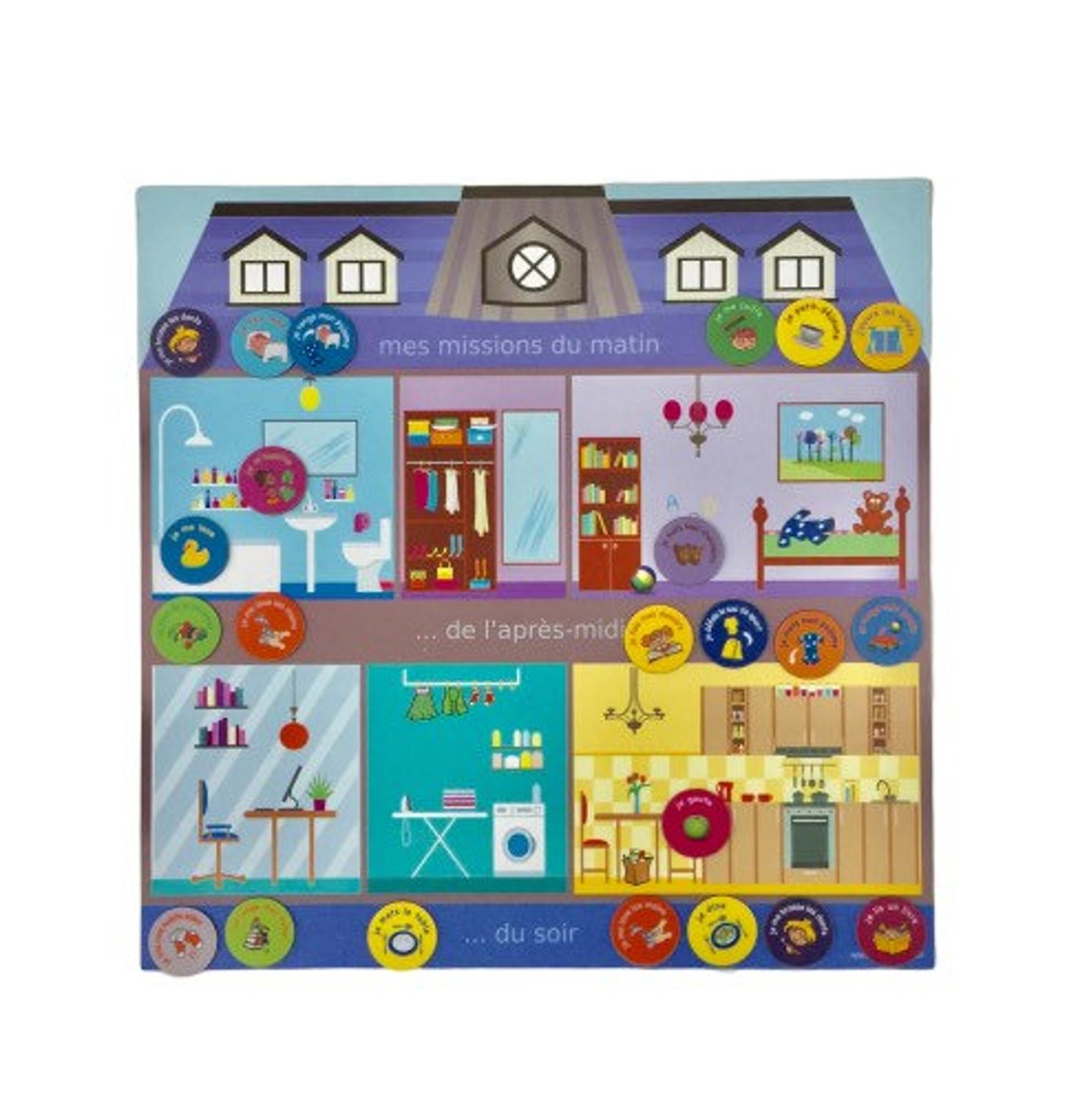 Tableau des Routines pour enfant d'inspiration Montessori en forme de ...