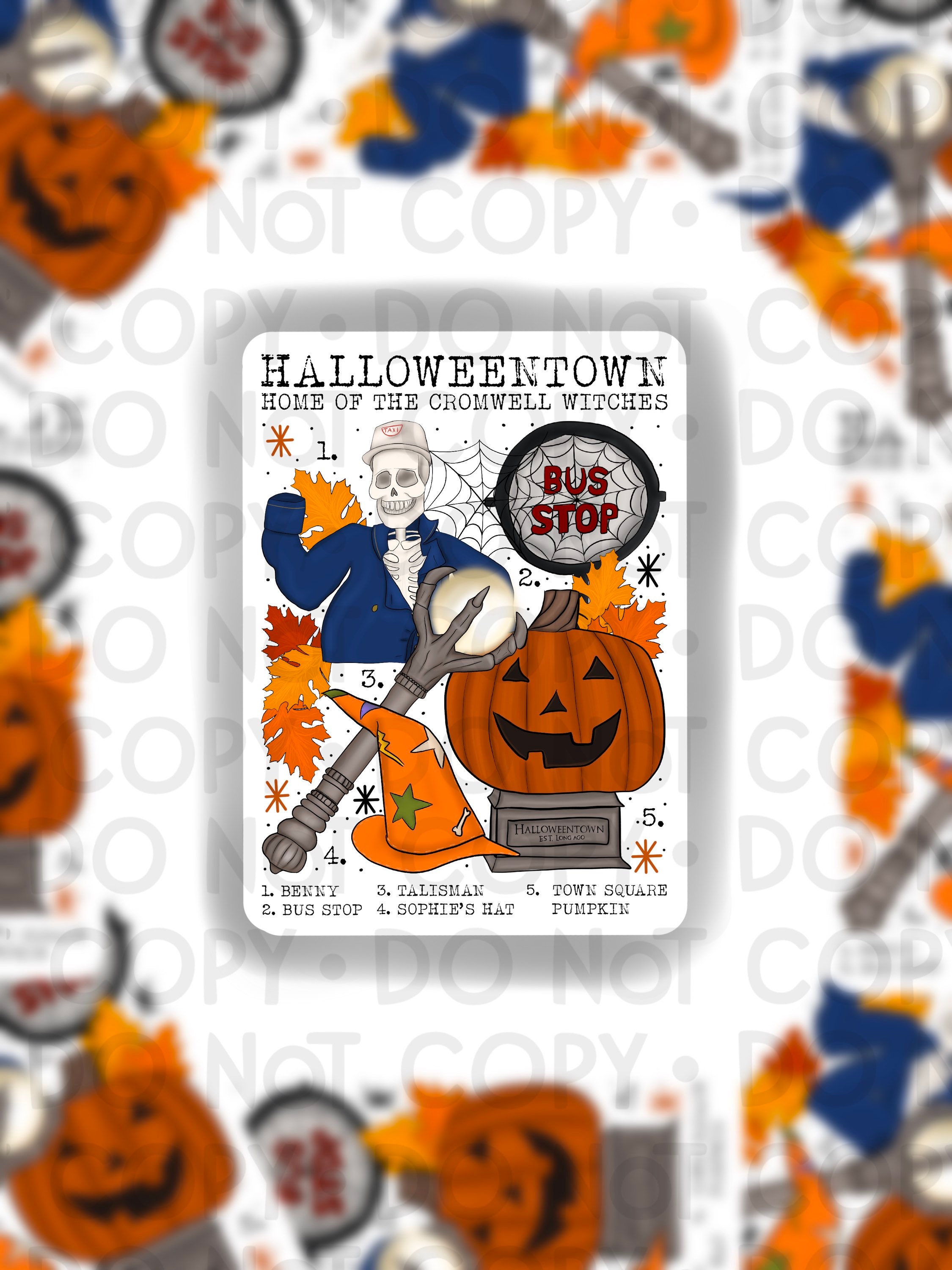 Papercraft Halloweentown inspired waterproof sticker Scrapbooking etna ...