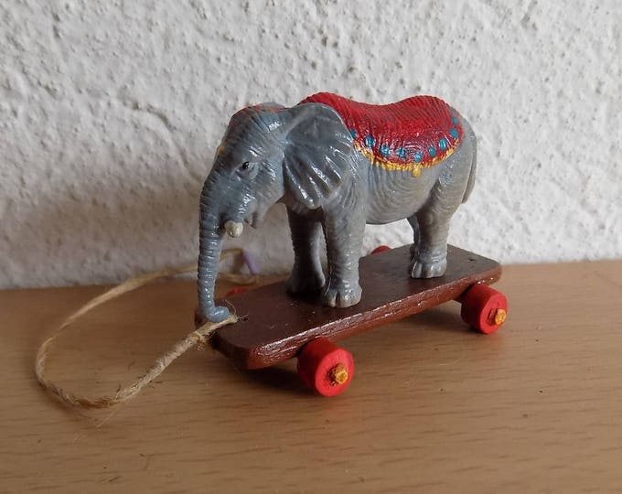 Dollhouse Miniature Elephant Pull Toy 1:12 Scale Toy for - Etsy