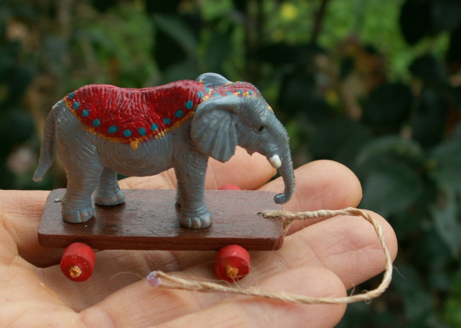 Dollhouse Miniature Elephant Pull Toy 1:12 Scale Toy for | Etsy