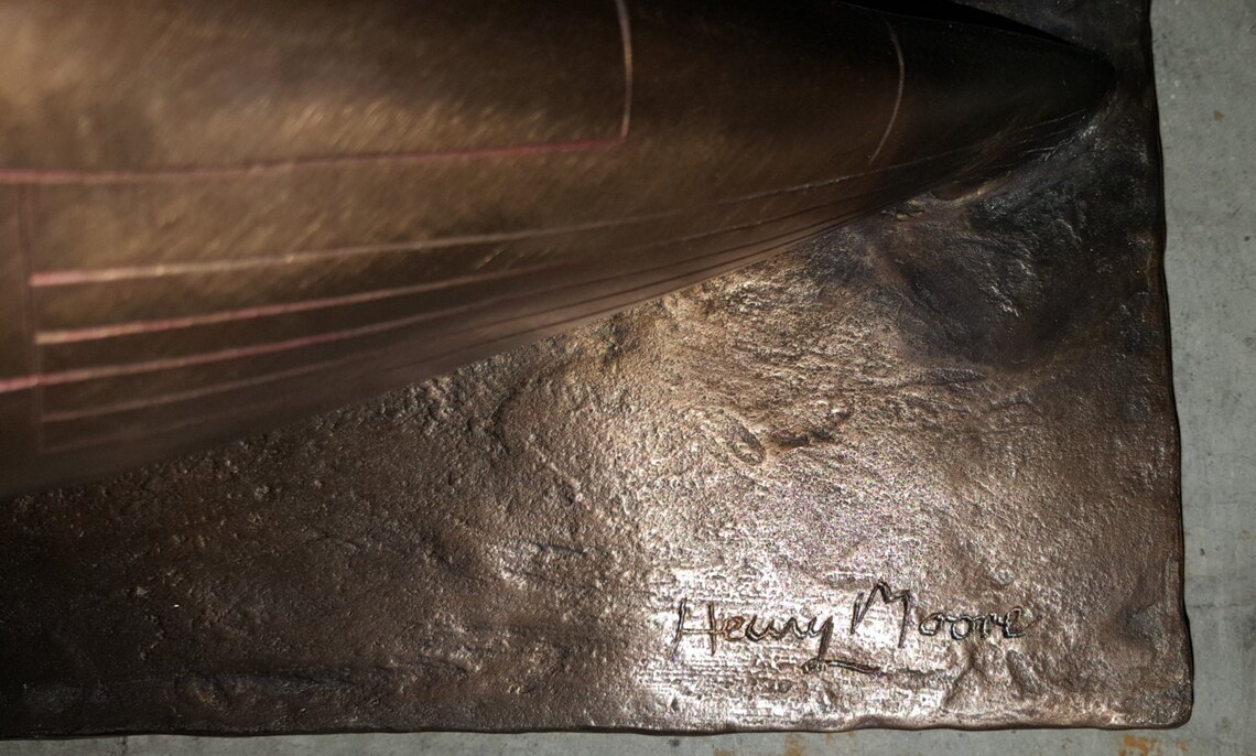 Bronze Sculpture Signed Henry Moore Reclining Figure: Festival - Etsy