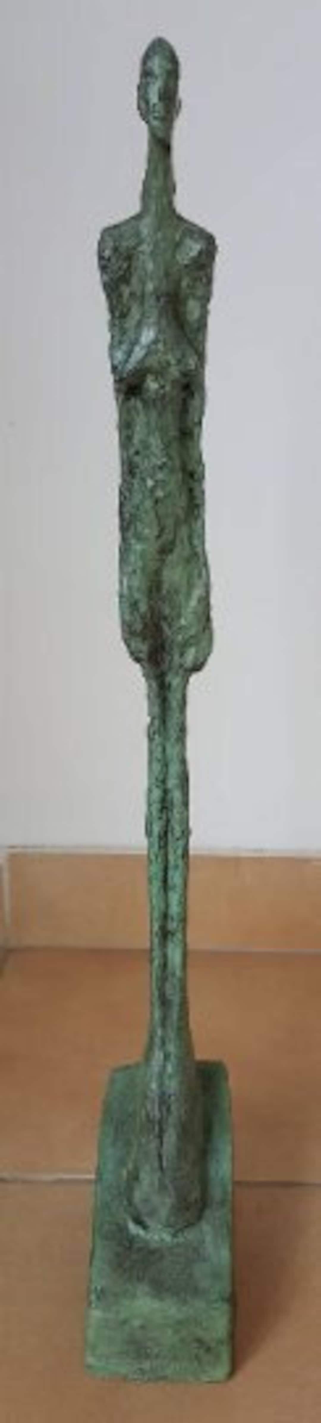 Bronze Sculpture standing Woman Signed - Etsy
