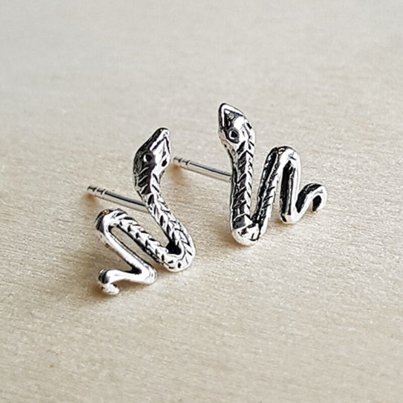 Snake Stud Earrings - Etsy