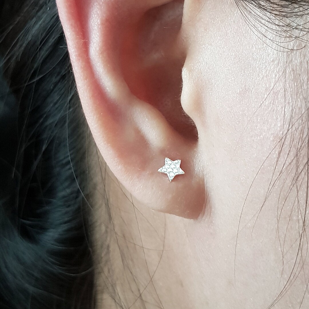Tiny Star Stud Earrings - 925 Sterling Silver - Star Stud Earrings ...