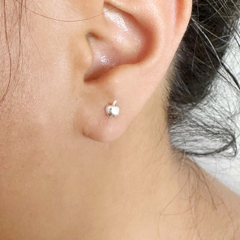 Gold Apple Earrings - Etsy