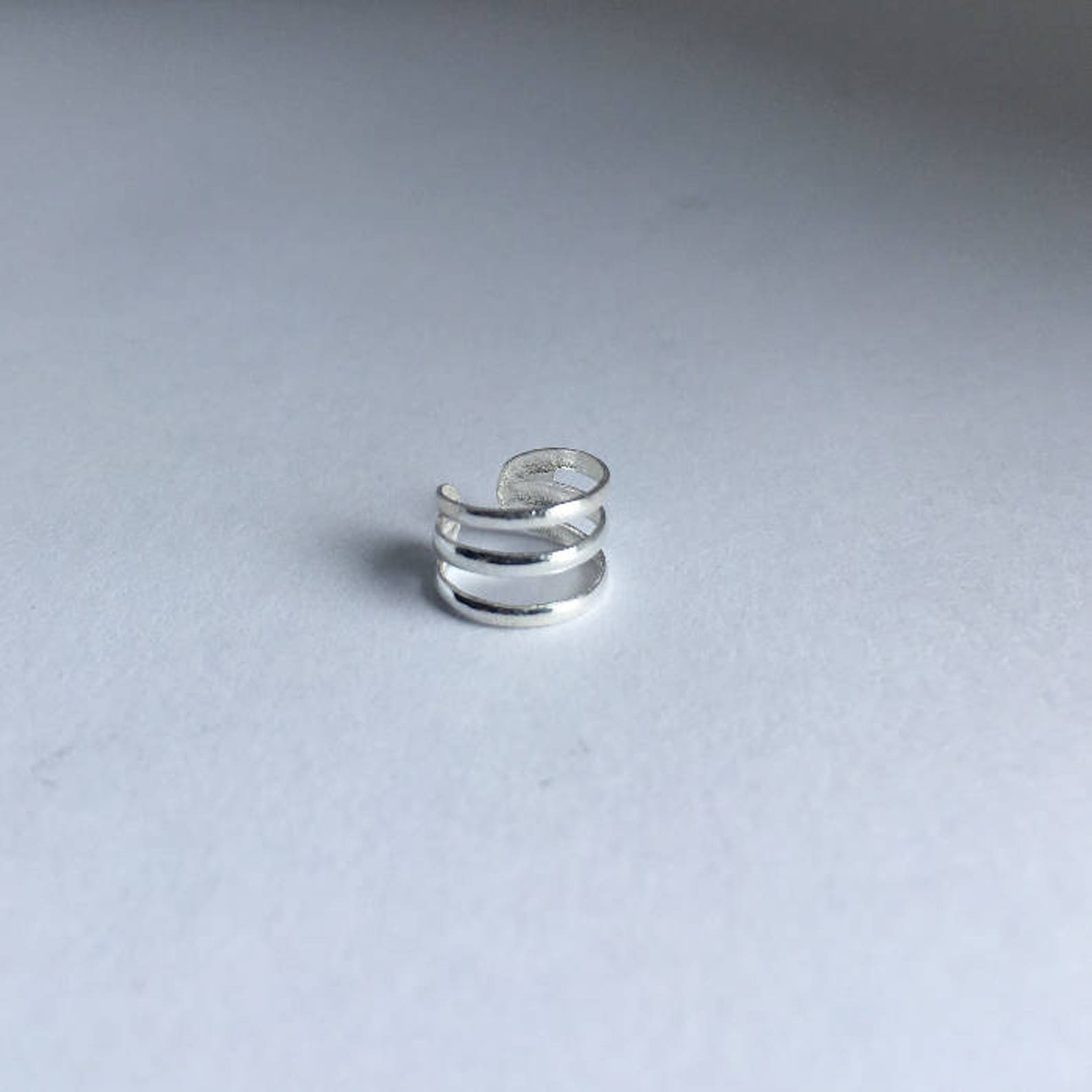 Simple Triple Ear Cuff Earrings 925 Sterling Silver - Etsy
