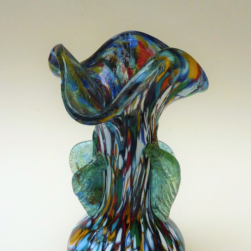 Spatter Glass Vase - Etsy