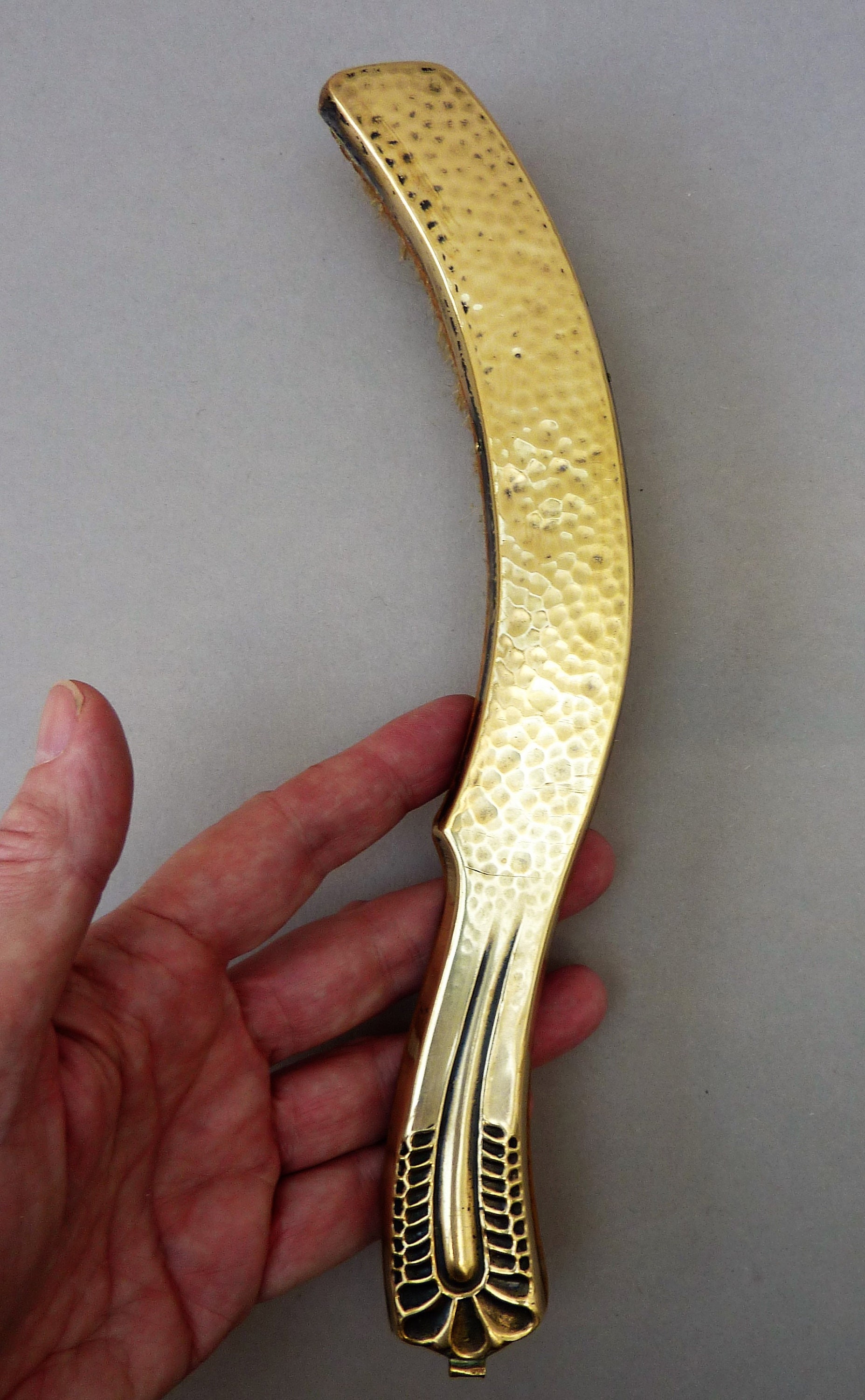 Art Deco Hammered Brass Silent Butler Crumb Sweeper Set - Etsy