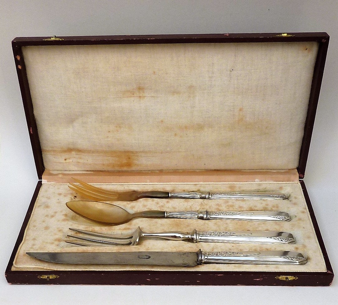Tourgeman Paris Art Deco Meat Carving and Salad Server Set - Etsy