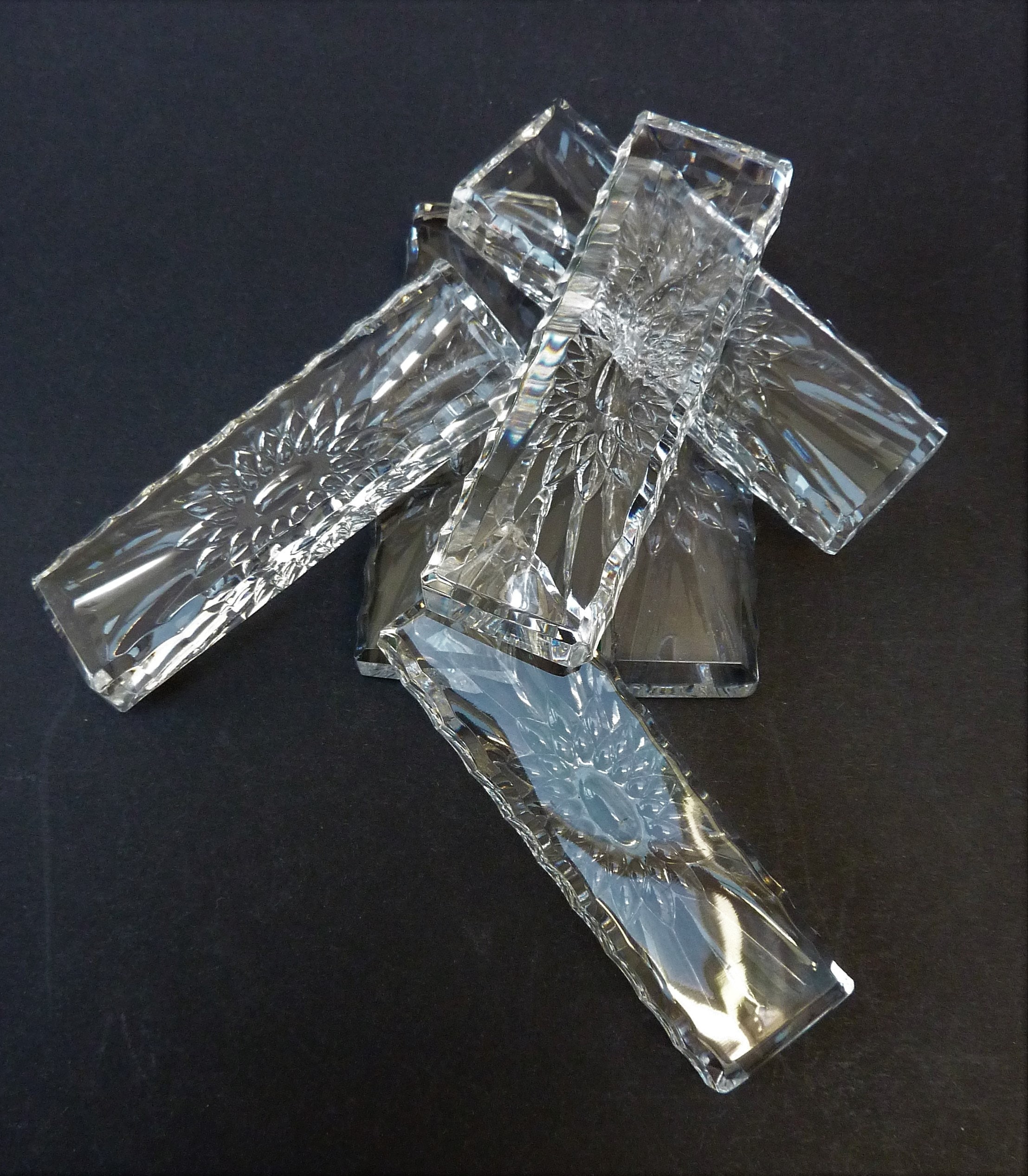Val Saint Lambert Crystal Knife Rest Set - Etsy