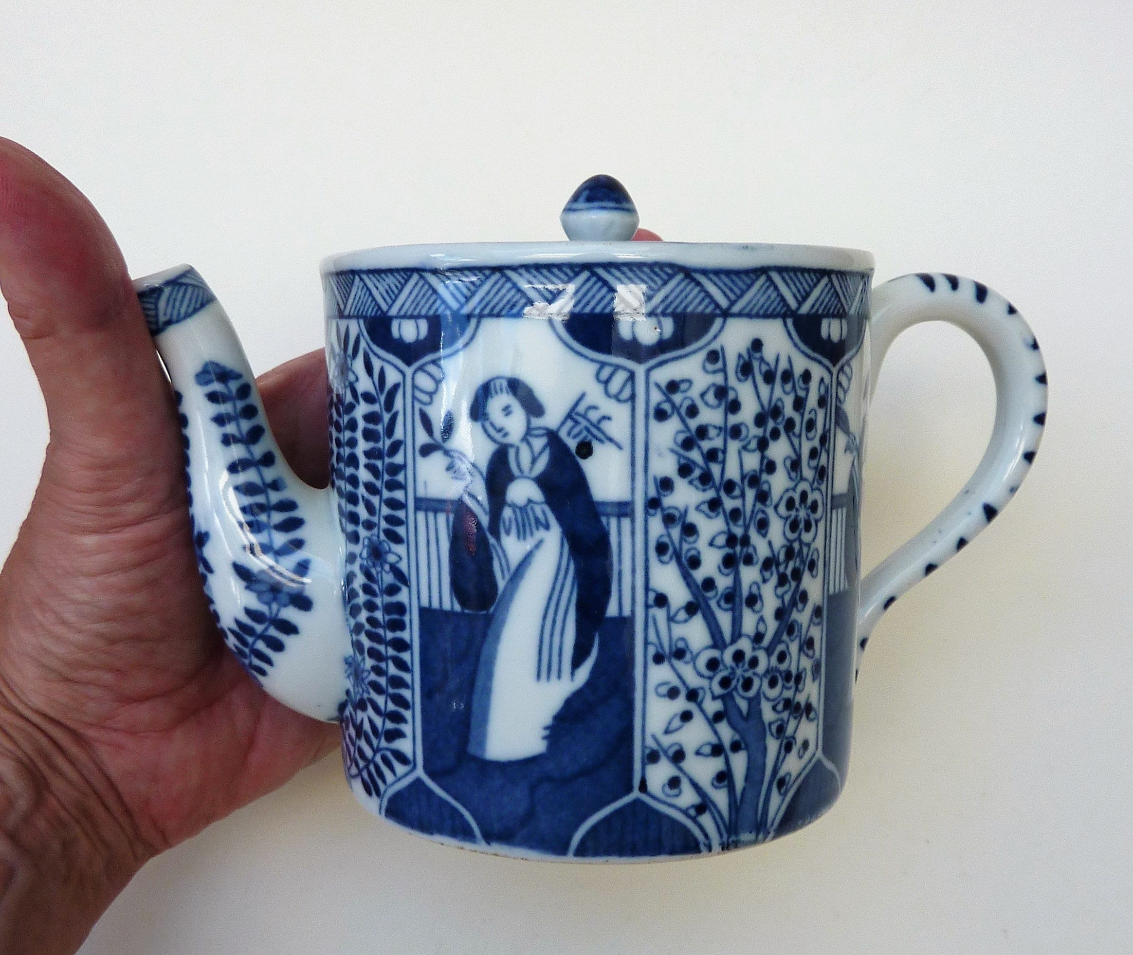 Antique Dutch Blue and White Long Elisa Chinoiserie Porcelain Teapot - Etsy