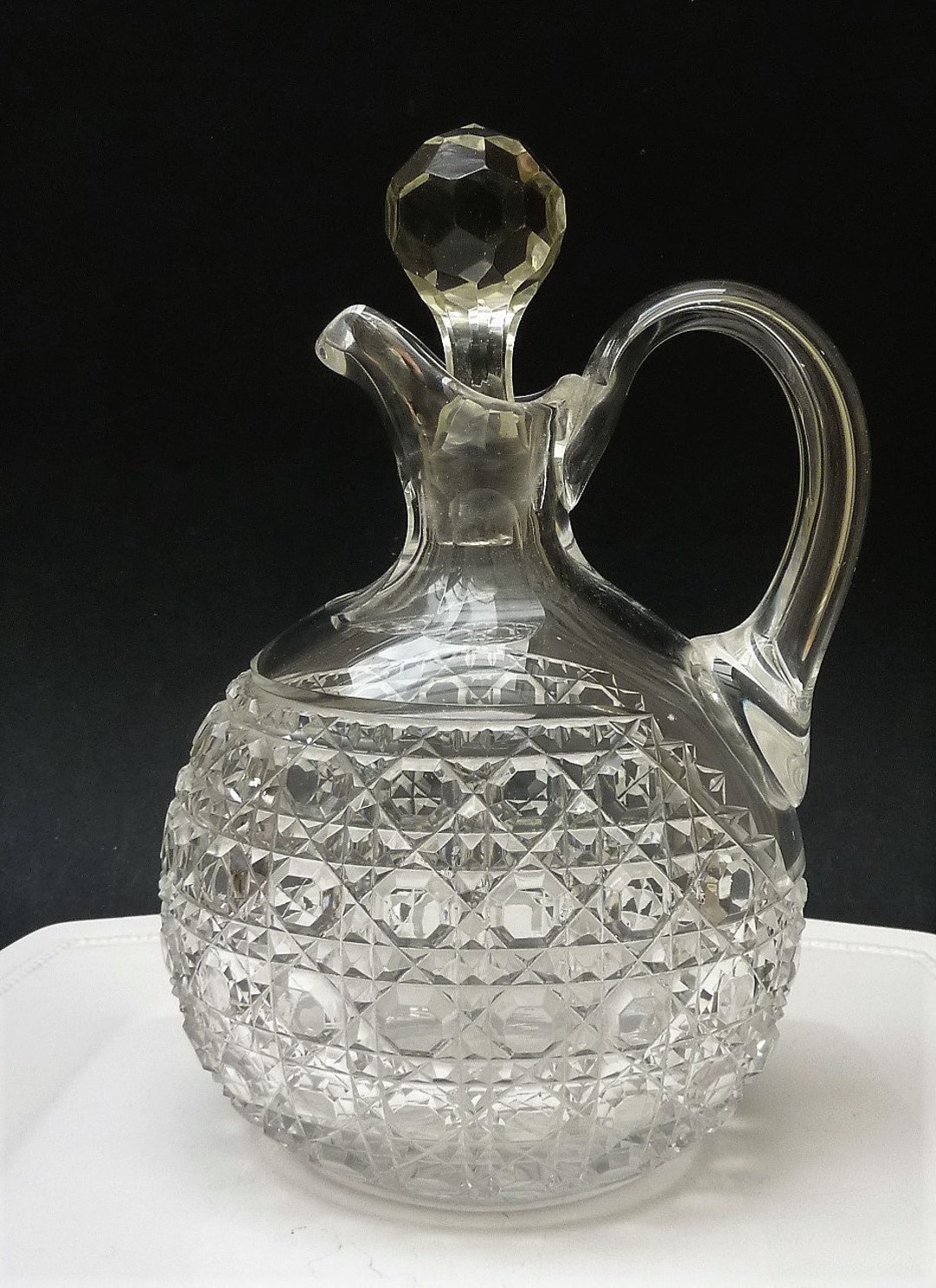 Victorian Crystal Spirit Flagon Decanter Cane Pattern - Etsy