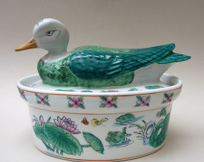 Chinese Famille Rose Porcelain Duck Tureen - Etsy