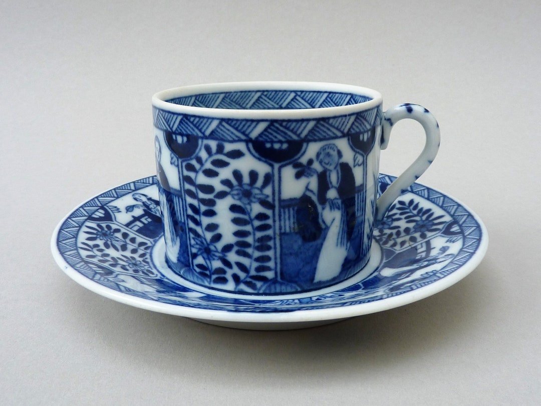 Antique Dutch Chinoiserie Porcelain Long Eliza Cup With Saucer - Etsy