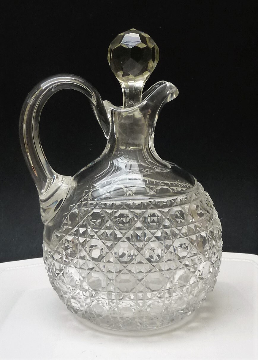 Victorian Crystal Spirit Flagon Decanter Cane Pattern - Etsy