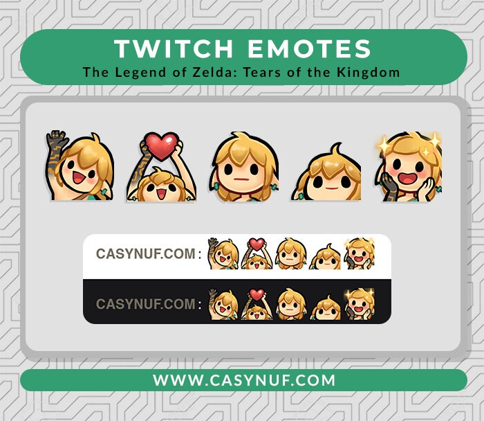 The Legend of Zelda Twitch Emotes. Tears of the Kingdom. Cute Link ...