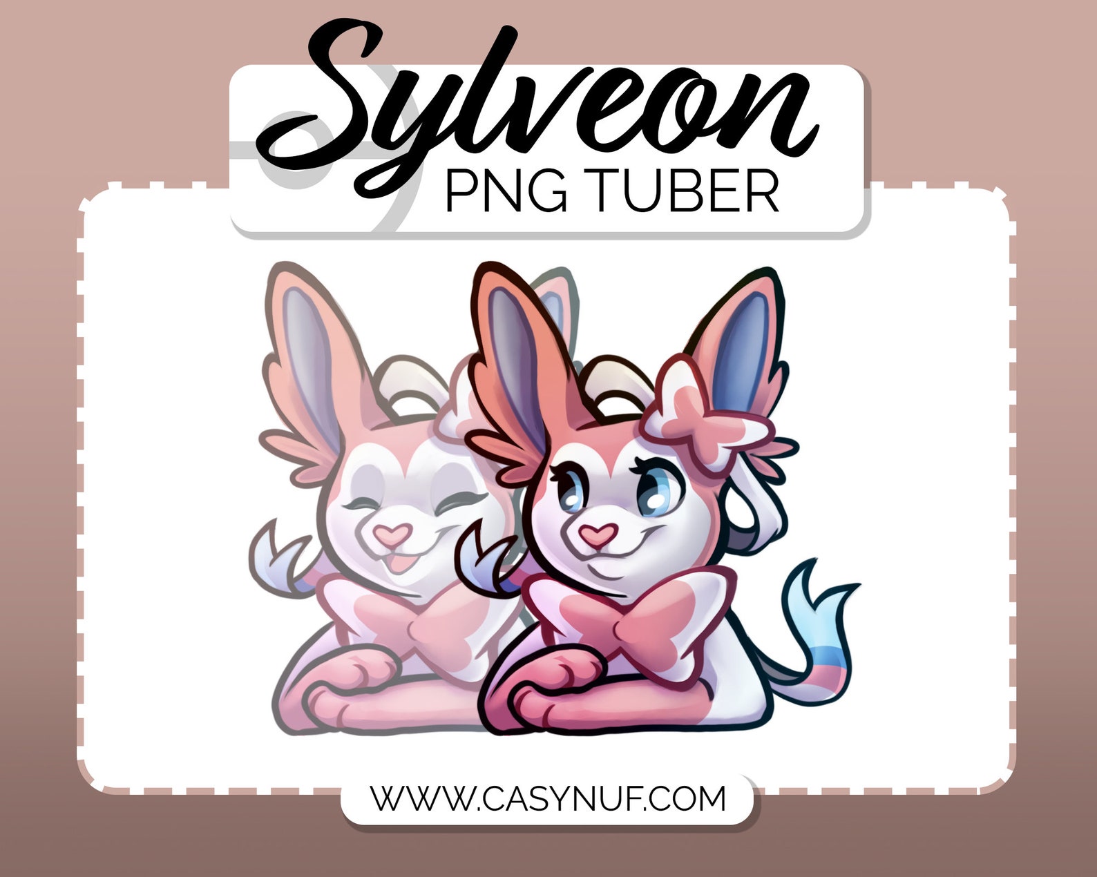 Sylveon Pokemon PNG Tuber/pngtuber Avatar for Twitch Streamers, Discord ...