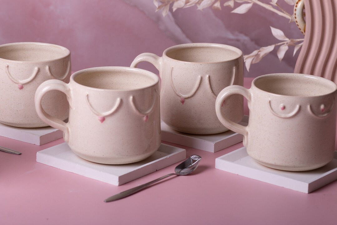 Handmade Boob Mug – Funny Ceramic Coffee Cup, Body-positive Stoneware ...