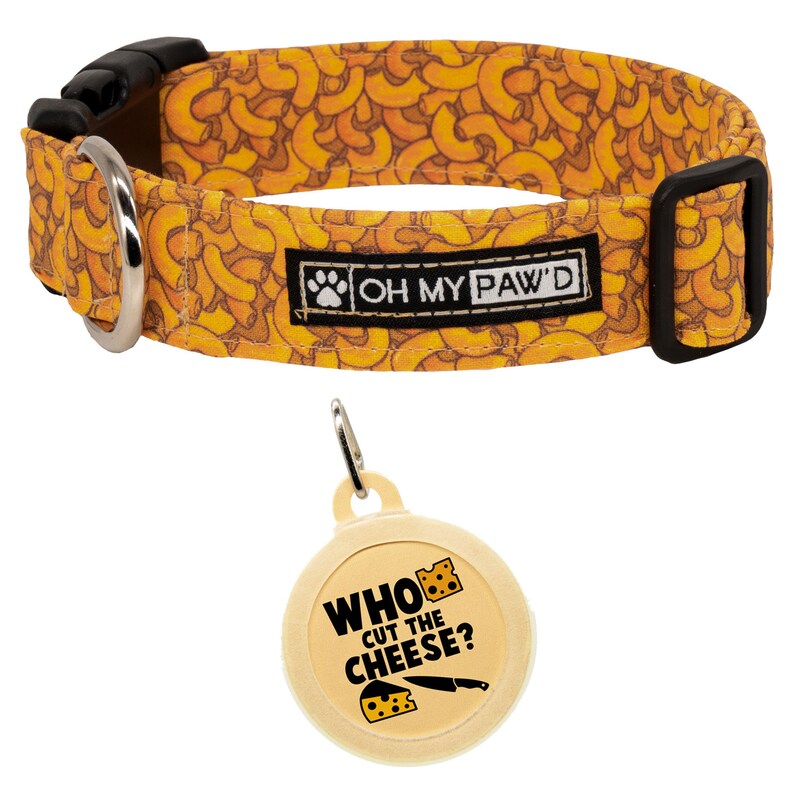 Who Cut The Cheese Dog Tag Address on Back Funny Dog Name Tag | Etsy