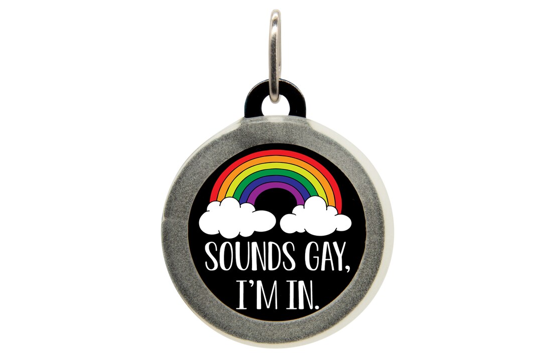 LGBTQ Pride Pet ID Tag - Rainbow Dog Tag for Cats & Puppies - Funny ...