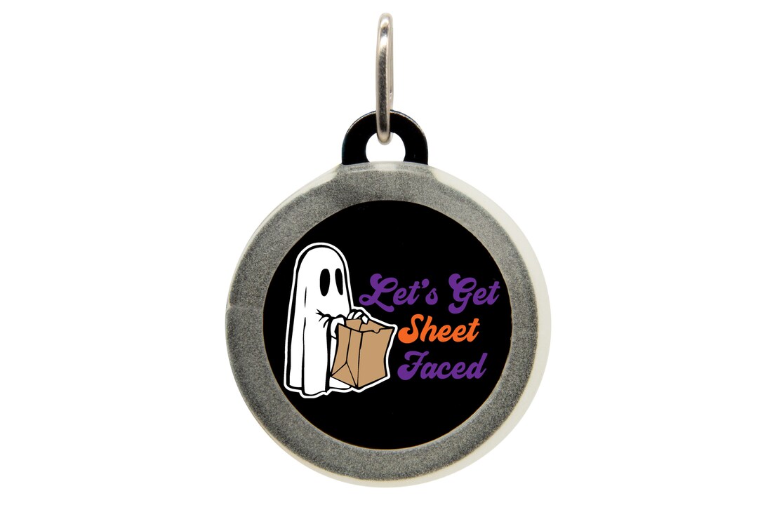 Ghost Dog Tag Funny, Custom Dog ID Tag Quiet, Personalized Dog Name Tag ...