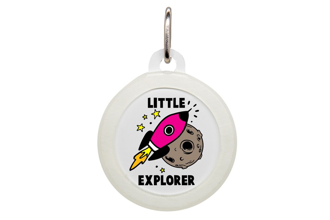 Little Explorer Pet ID Tag, Cute Space Dog Tag, Personalized Cat Tag ...