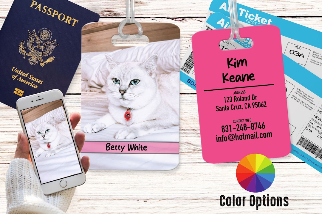 Pet Carrier Tags, Custom Crate Tag, Dog Crate Name Tag, Cat Carrier ID ...