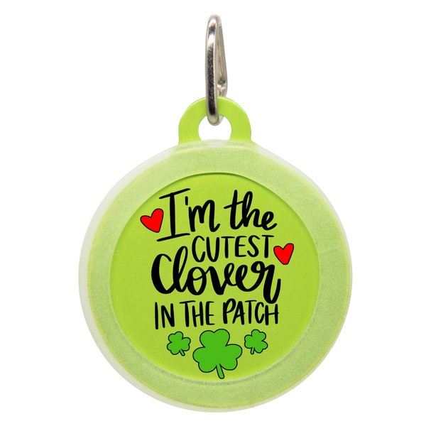 Clover Dog Tag - Etsy