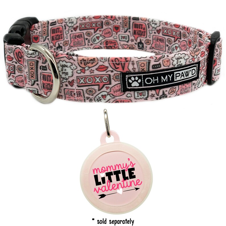 Dog Tag for Dogs Personalized Double Sided Pink Dog Tags for | Etsy