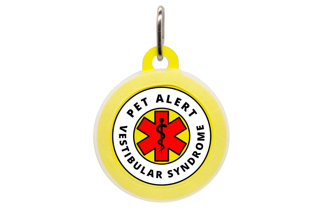 Pet Medical Alert ID Tag for Dogs Cats - Vestibular Syndrome ...