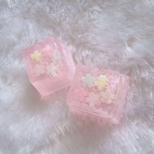 Sakura Cherry Blossom Artisan Resin Keycaps - Etsy