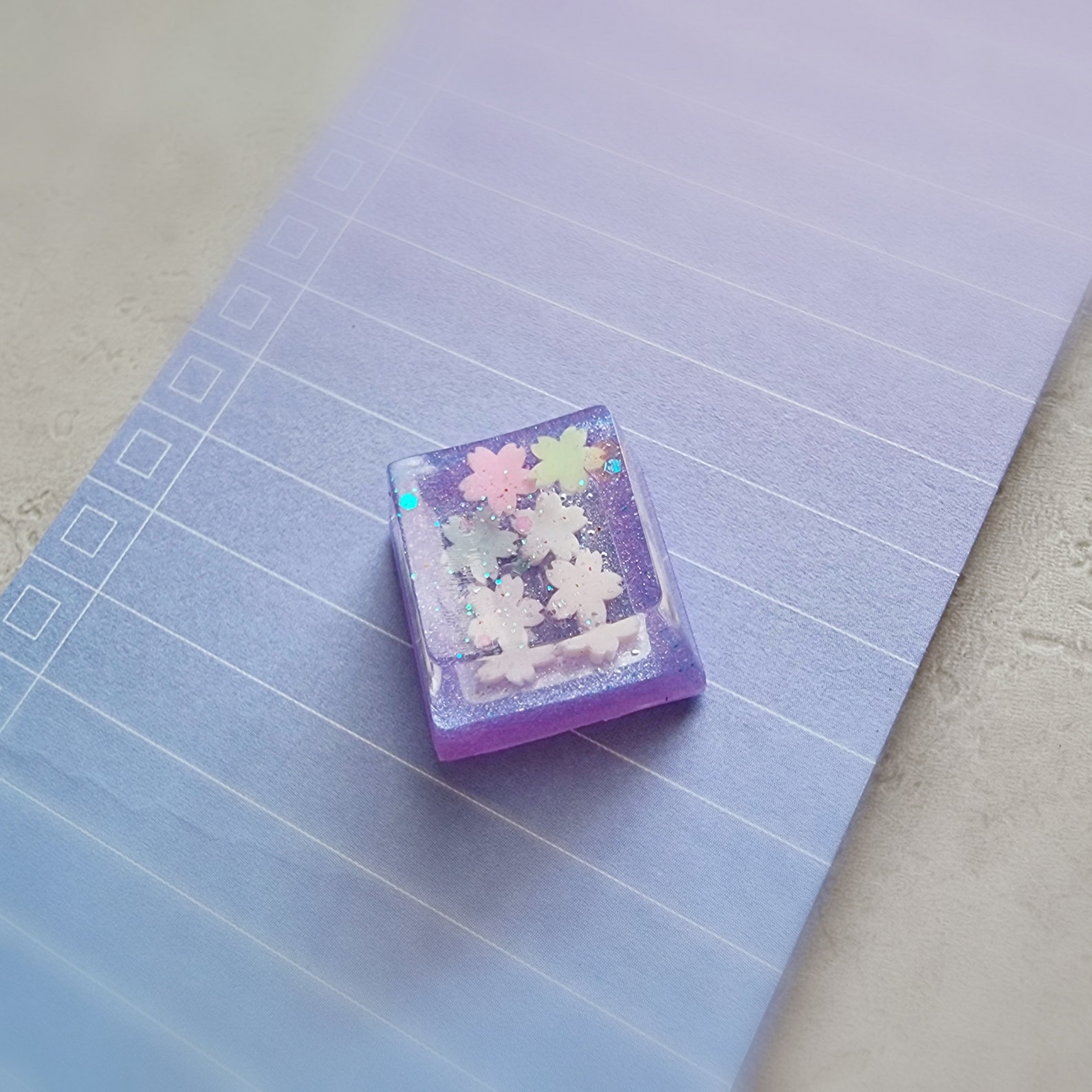 Sakura Cherry Blossom Artisan Resin Keycaps - Etsy