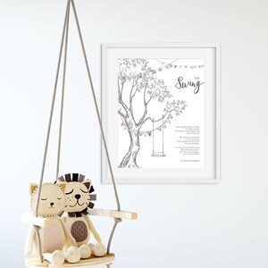The Swing, Illustration (poem by Robert Louis Stevenson) - Etsy
