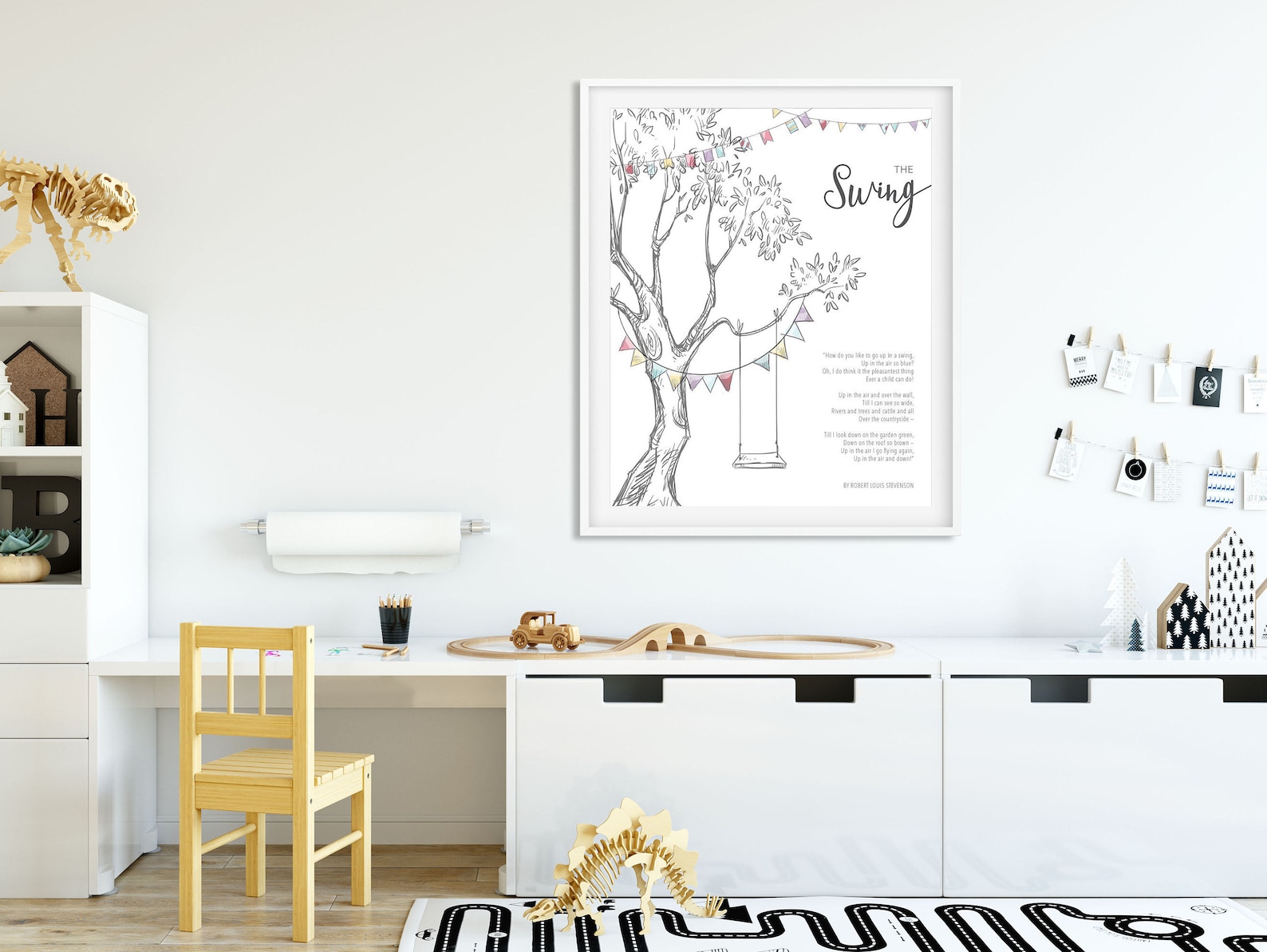 The Swing, Illustration (poem by Robert Louis Stevenson) - Etsy