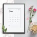 Black and White Monthly Calendar - Etsy