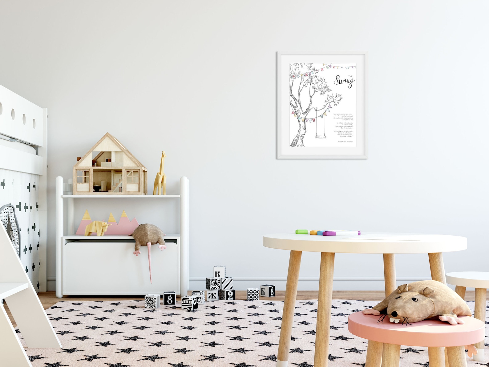 The Swing, Illustration (poem by Robert Louis Stevenson) - Etsy