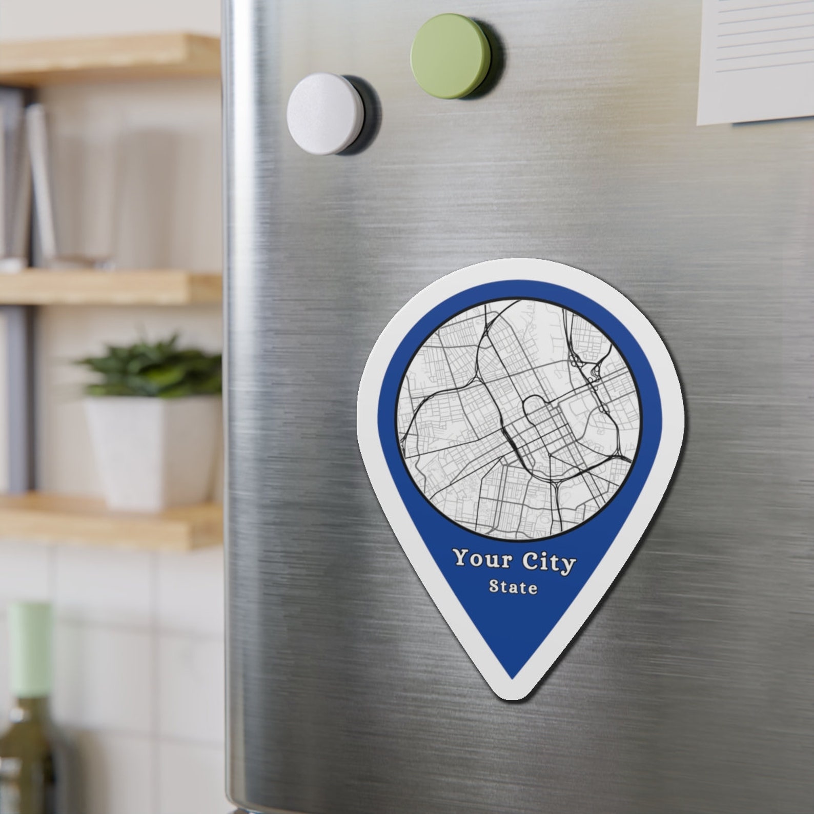 Custom City Die Cut Map Magnet Personalized for Moving Gift for ...