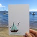 Sailing Boat Greeting Card / Sailing Boat Card / Sailing Fan Greeting ...