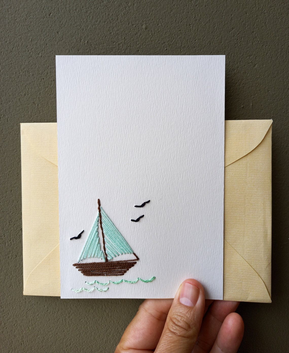 Sailing Boat Greeting Card / Sailing Boat Card / Sailing Fan Greeting ...