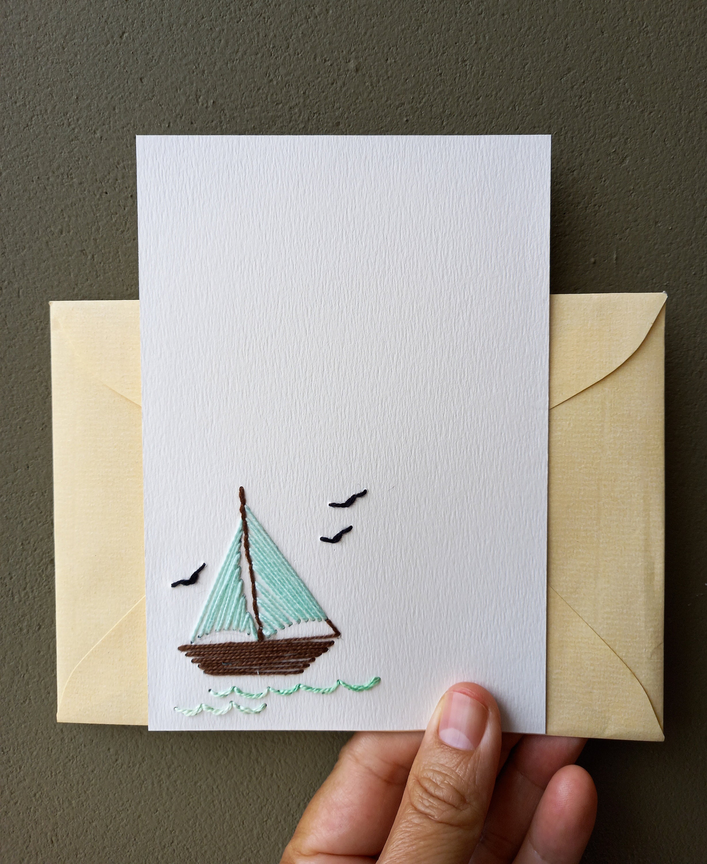 Sailing Boat Greeting Card / Sailing Boat Card / Sailing Fan Greeting ...