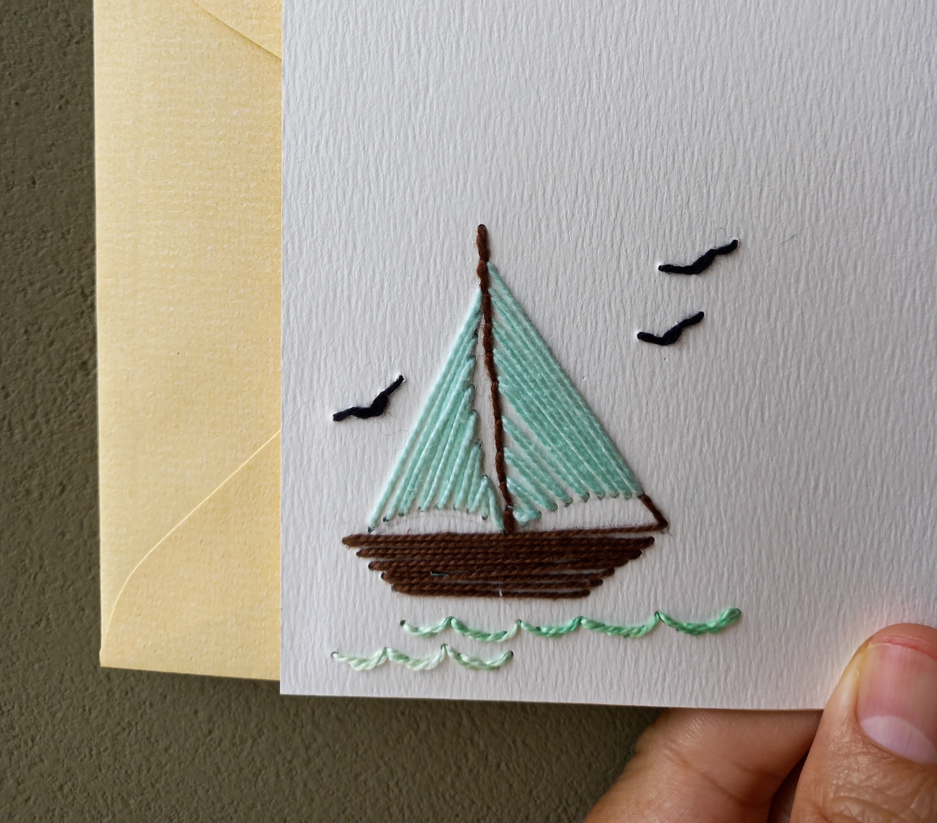 Sailing Boat Greeting Card / Sailing Boat Card / Sailing Fan Greeting ...