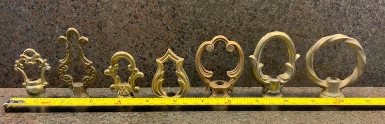 7 Different Shape Large Lamp Loops or Finial Topper YOUR Choice Solid ...