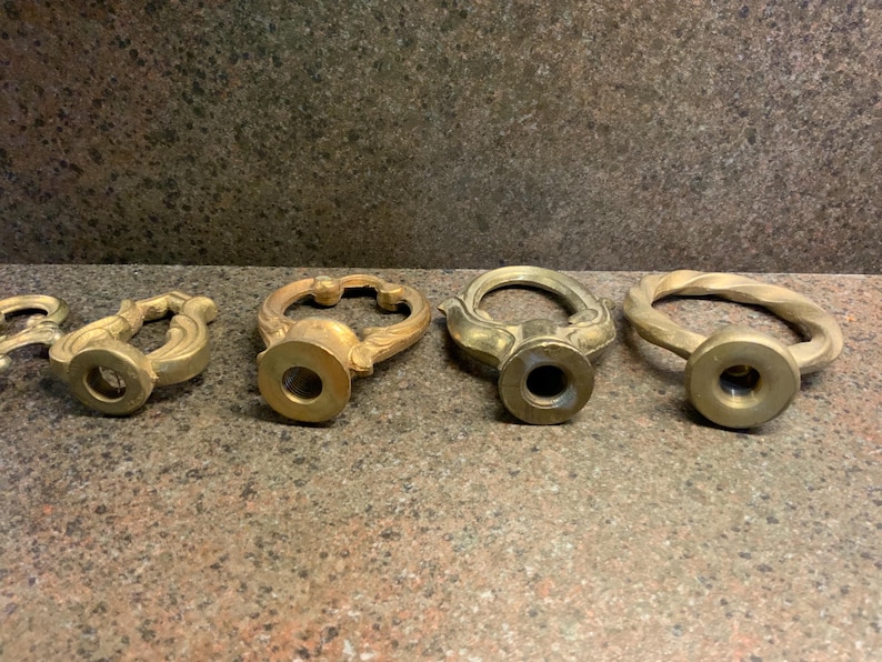 7 Different Shape Large Lamp Loops or Finial Topper YOUR Choice Solid ...